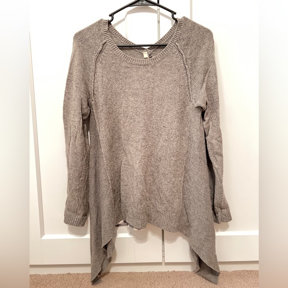 Moth | Sweaters | Moth Sweater Waterfall Sides With Plaid Flannel Back ...